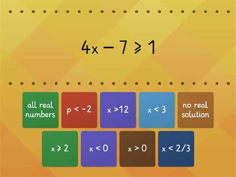Multi Step Inequalities Find The Match