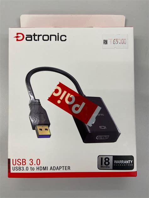 HDMI Adapter USB To HDMI Adapter Brand Datronic Computers Tech