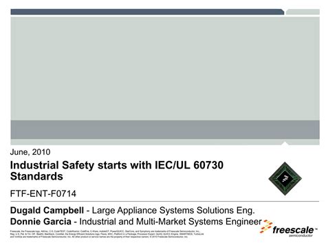 Implementing Iec Ul 60730 Safety Standards Freescale