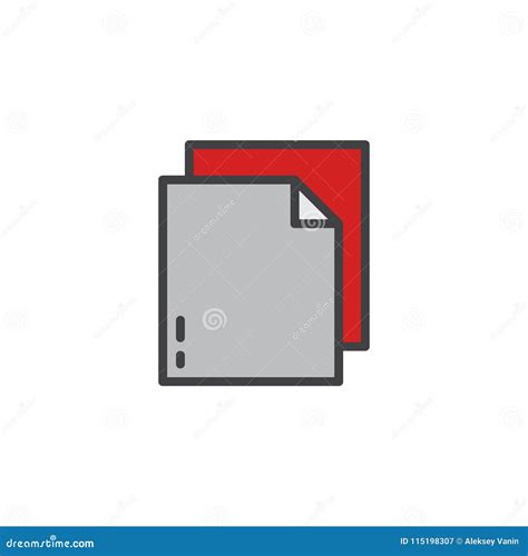 Document File Filled Outline Icon Stock Vector Illustration Of Logo Icon