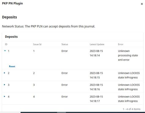 Pkp Pn Unknown Processing State Xml Error And Unknown Lockss State