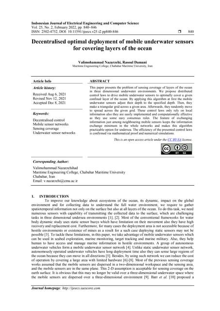 Decentralised Optimal Deployment Of Mobile Underwater Sensors For