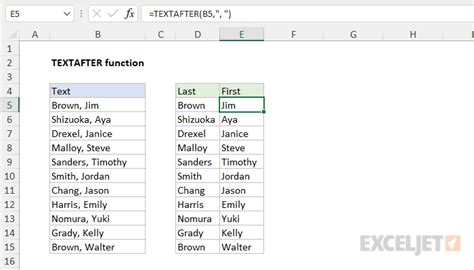 Excel Textafter Function Exceljet