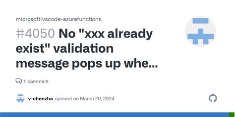 No Xxx Already Exist Validation Message Pops Up When Creating A