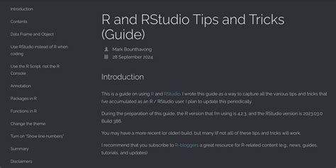 Tips And Tricks Guide With R And RStudio Mark Bounthavong