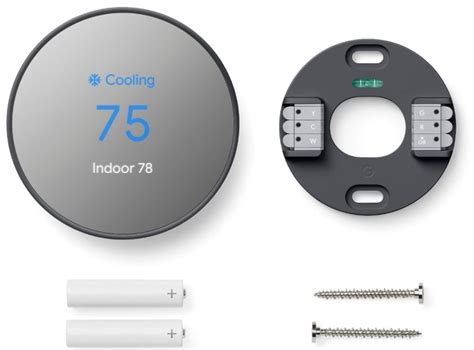 Google Nest Thermostat 4th Generation Programmable Smart Wi Fi Thermostat For Home Charcoal