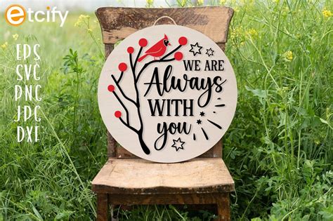 We Are Always With You Svg Round Sign Graphic By Etcify Creative Fabrica