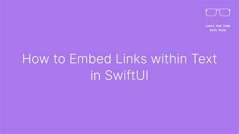 How To Embed Links Within Text In Swiftui