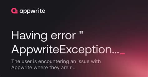 Having Error Appwriteexception Creation Of A Session Is Prohibited
