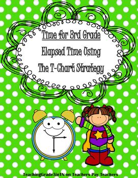 ELAPSED TIME USING A T CHART By TeachingGrade3inTN TpT