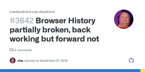 browser history partially broken back working but forward not · issue