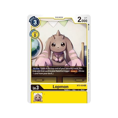 Bt Lopmon Digimon Card Game