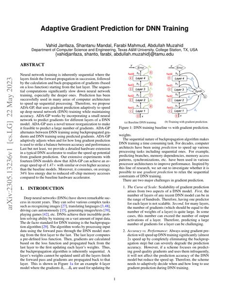 Pdf Adaptive Gradient Prediction For Dnn Training