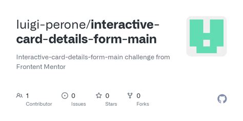 Github Luigi Peroneinteractive Card Details Form Main Interactive