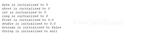 Default Initialization Of Class Fields Java Object Oriented Design