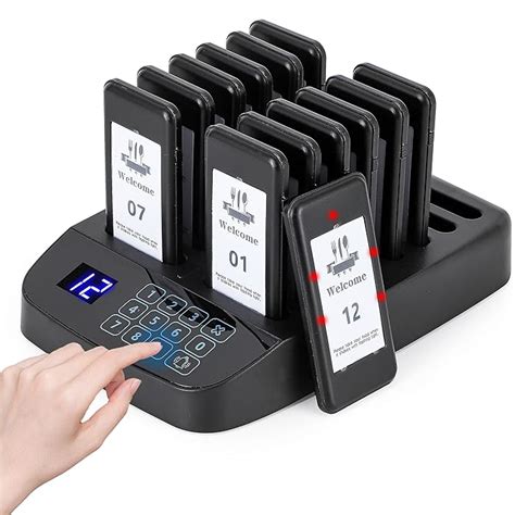 Buy Hanchen Restaurant Pager System Wireless Calling System Social Distancing Buzzer Max 98