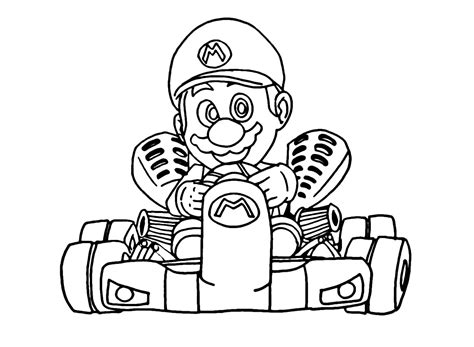 mario kart coloring pages coloringlib