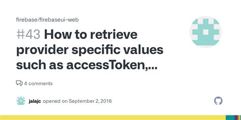 How To Retrieve Provider Specific Values Such As Accesstoken