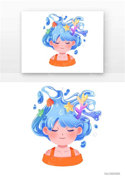 女孩头上创意漫画图片下载 红动中国