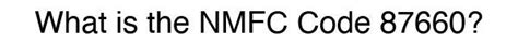 Nmfc Code 87660 Nmfc Codes Lookup And Freight Classification Nmfc Code 87660 Nmfc Codes Lookup And Freight Classification