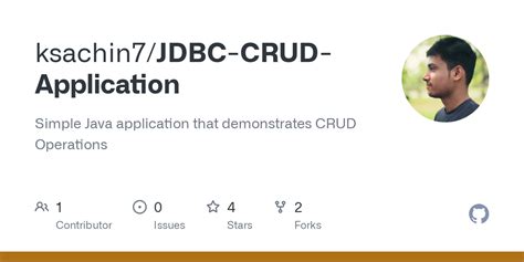 Github Ksachin7jdbc Crud Application Simple Java Application That Demonstrates Crud Operations