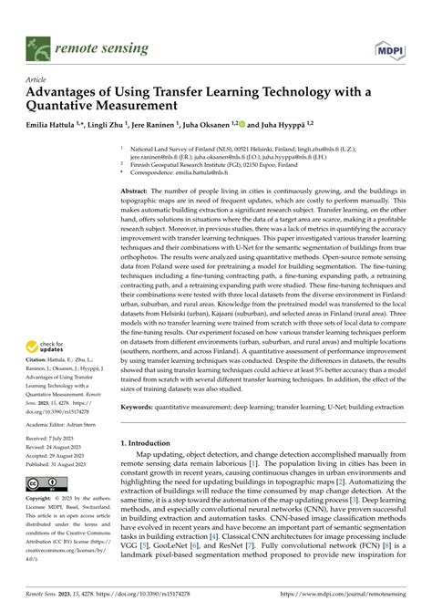 PDF Advantages Of Using Transfer Learning Technology With A Quantative Measurement