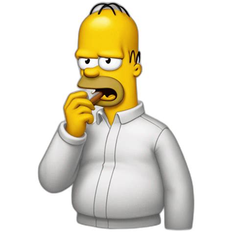 Homero Simpson Fumando Emoji Ai Emoji Generator