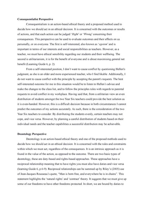 1699edn Consequentialist Perspective Consequentialist Perspective