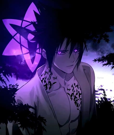 Uchiha Sasuke Naruto Shippuden Seni Anime Lukisan Cahaya Ilustrasi