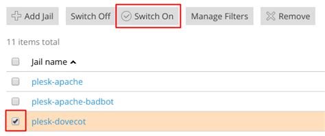 plesk enable fail2ban conetix