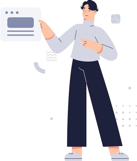 Premium Vector Man With Laptop Vector Design