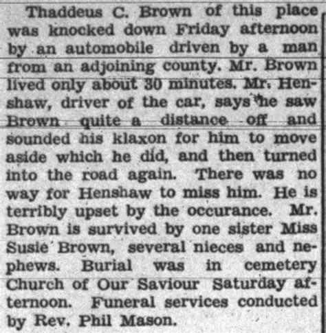 Thaddeus C Brown Unknown 1937 Find A Grave Memorial