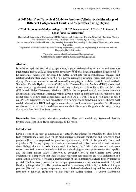 Pdf A 3 D Meshfree Numerical Model To Analyze Cellular Scale