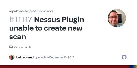 Nessus Plugin Unable To Create New Scan · Issue 11117 · Rapid7