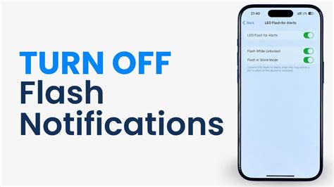 How To Turn Off Flash Notifications On Iphone Youtube
