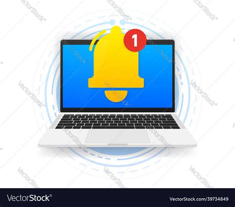 Unread Email Notification One New Message Vector Image