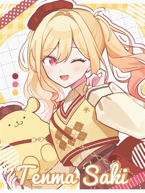 Waka Wk Pompompurin Tenma Saki Project Sekai Sanrio Brown Headwear Highres Girl