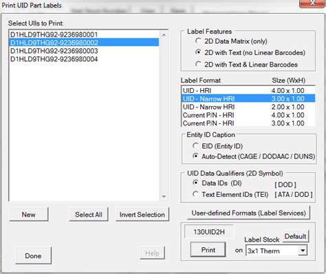 Labeling Uid Support Uid Part Mark Labels