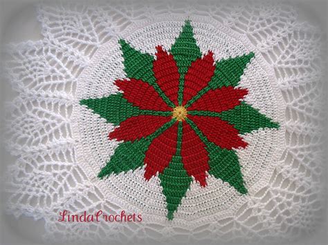 Linda Crochets I Present To You The Poinsettia Tapestry Doily
