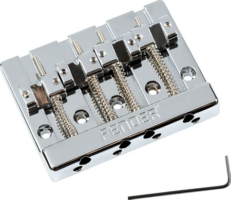 Fender® Himass™ 4 String Bass Bridge Assembly With Brass Saddles