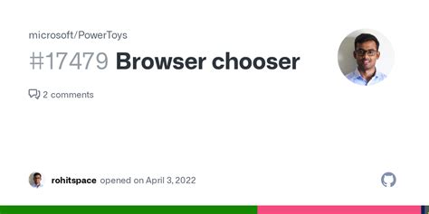 Browser Chooser · Issue 17479 · Microsoftpowertoys · Github