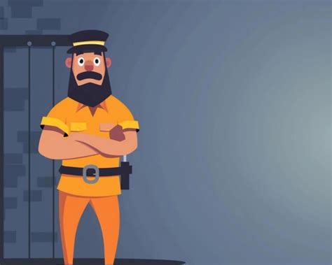 Download Cartoon Prisoner In Orange Jail Cell Backgrounds Online Creative Fabrica