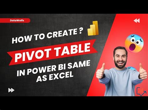 How To Create Pivot Table In Power Bi