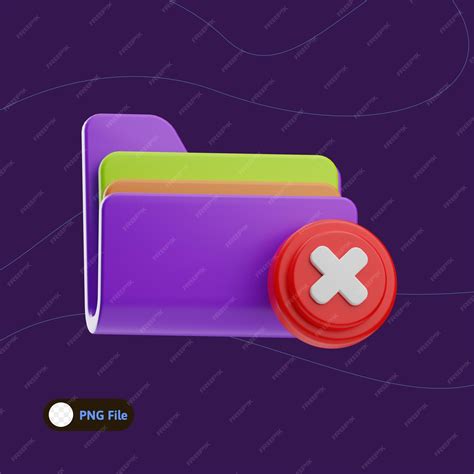 Premium Psd Object Folder Rejected Illustration 3d