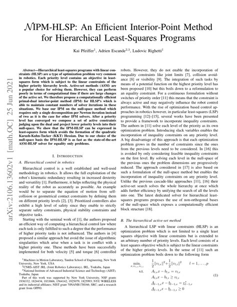 Pdf Mathcal N Ipm Hlsp An Efficient Interior Point Method For