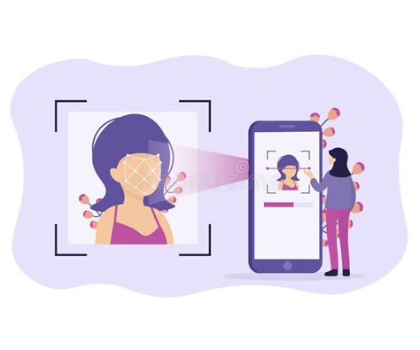 Woman Face Id Modern Concept Stock Vector Illustration Of Digital Girl 150652604