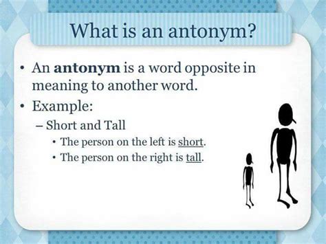 Antonym And Examples Vocabulary Home