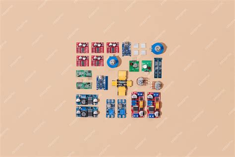 premium photo microcontrollers boards sensors leds and modules for