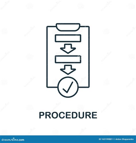 Procedure Icon Outline Style Thin Line Creative Procedure Icon For