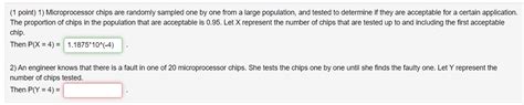 Solved Point Microprocessor Chips Are Randomly Chegg